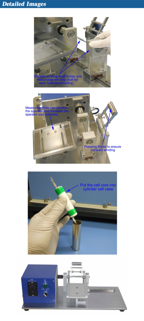 Manual Winding Machine for Electrodes of Cylinder Cell – SPT Instrument